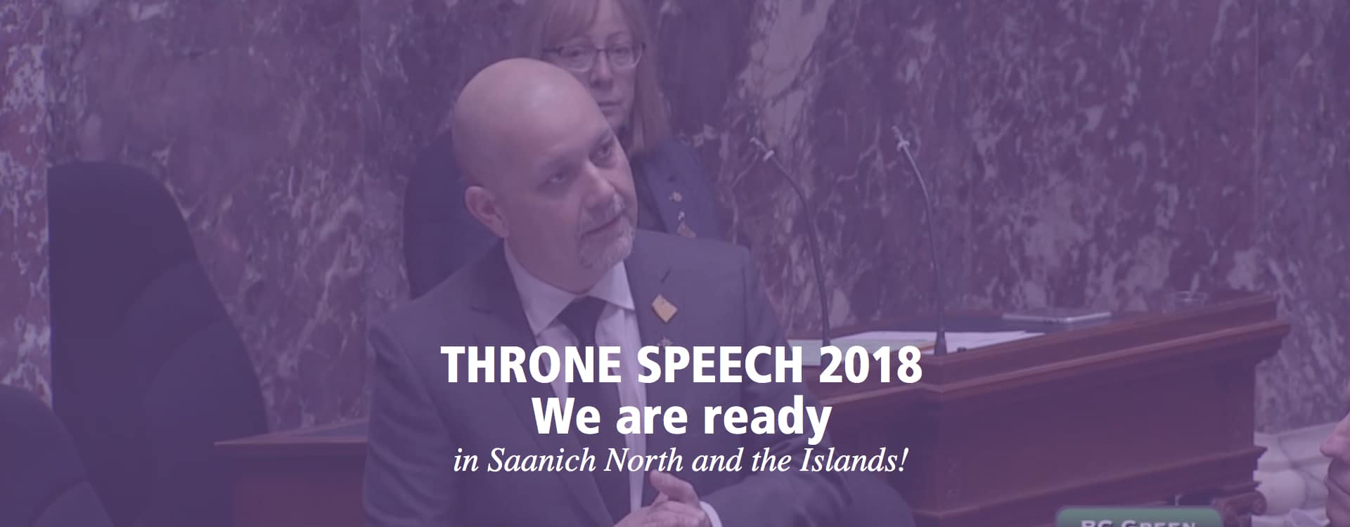 Throne Speech 2018: We are ready! - Adam Olsen, MLA
