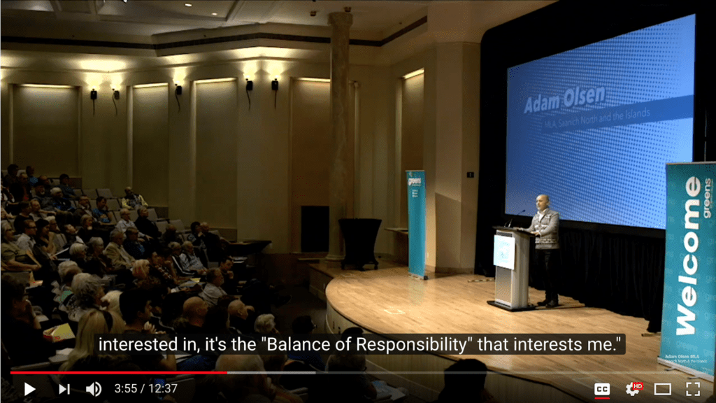 Sharing a "Balance of Responsibility" - Adam Olsen. MLA for Saanich ...