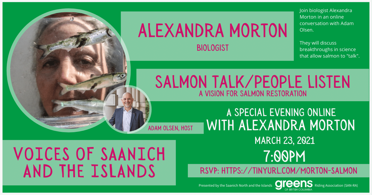 Voices of Saanich: "Salmon Talk/People Listen" with Alexandra Morton ...